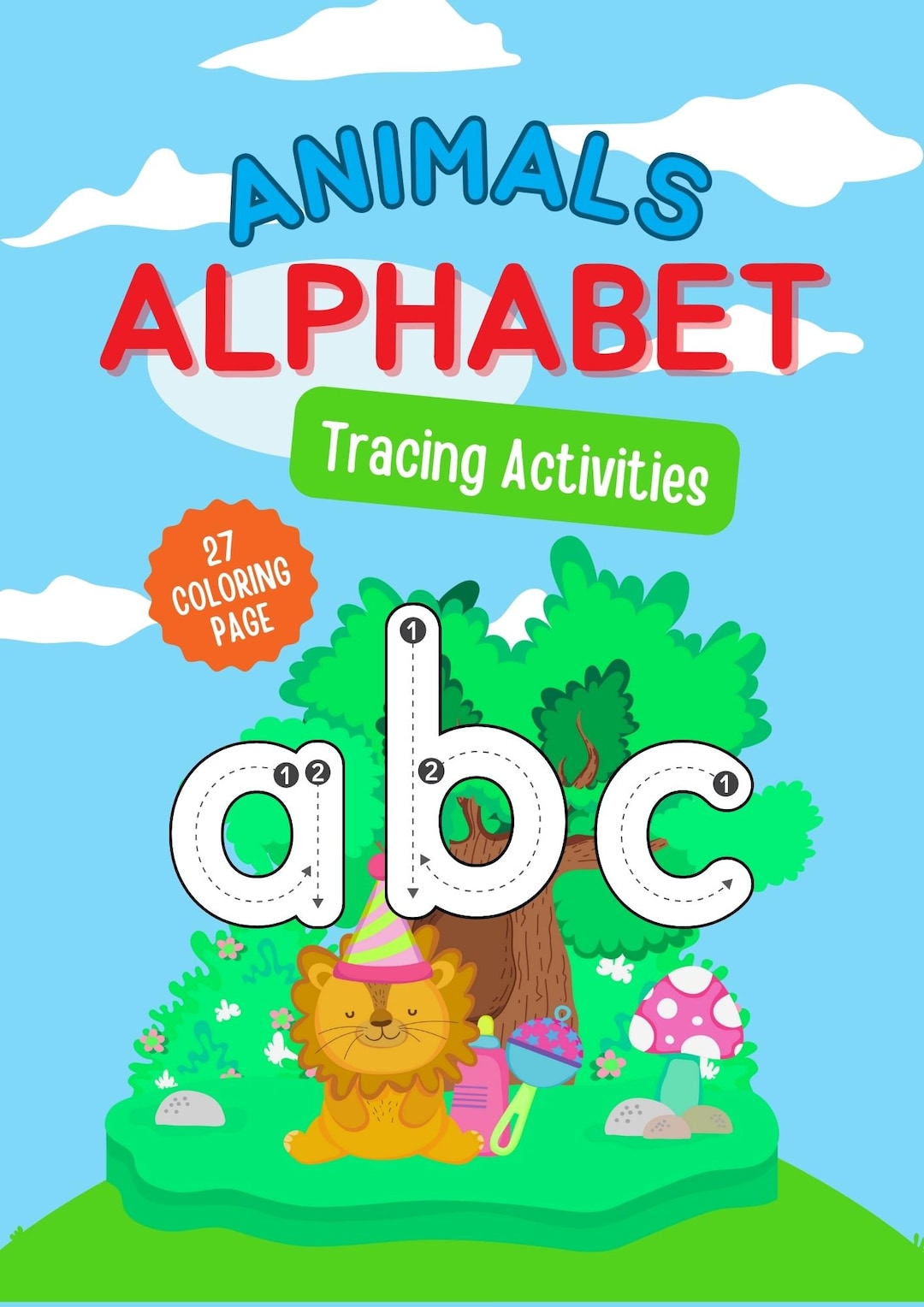 Animals Alphabet Tracing Activities Alphabet Tracing Cards, Letter ...