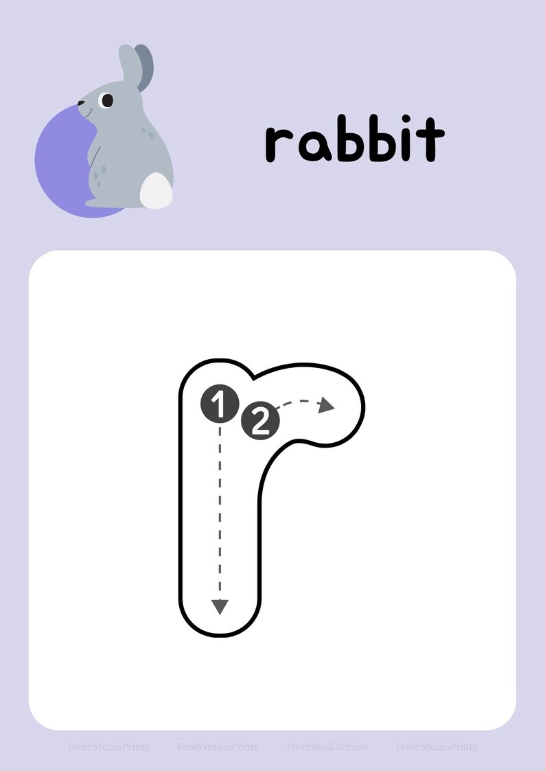 Animals Alphabet Tracing Activities Alphabet Tracing Cards, Letter ...