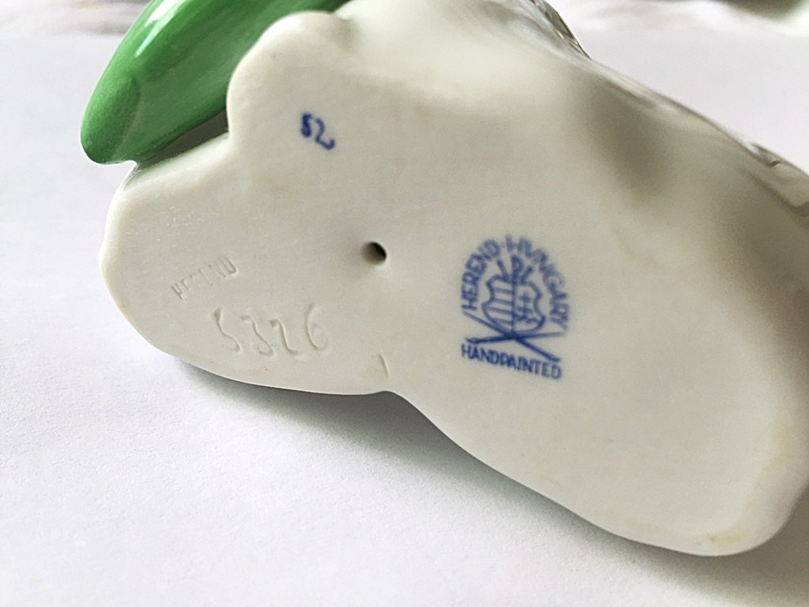 Herend Rabbit Figurines Porcelain Bunnies With Corn Red Eyed - Etsy