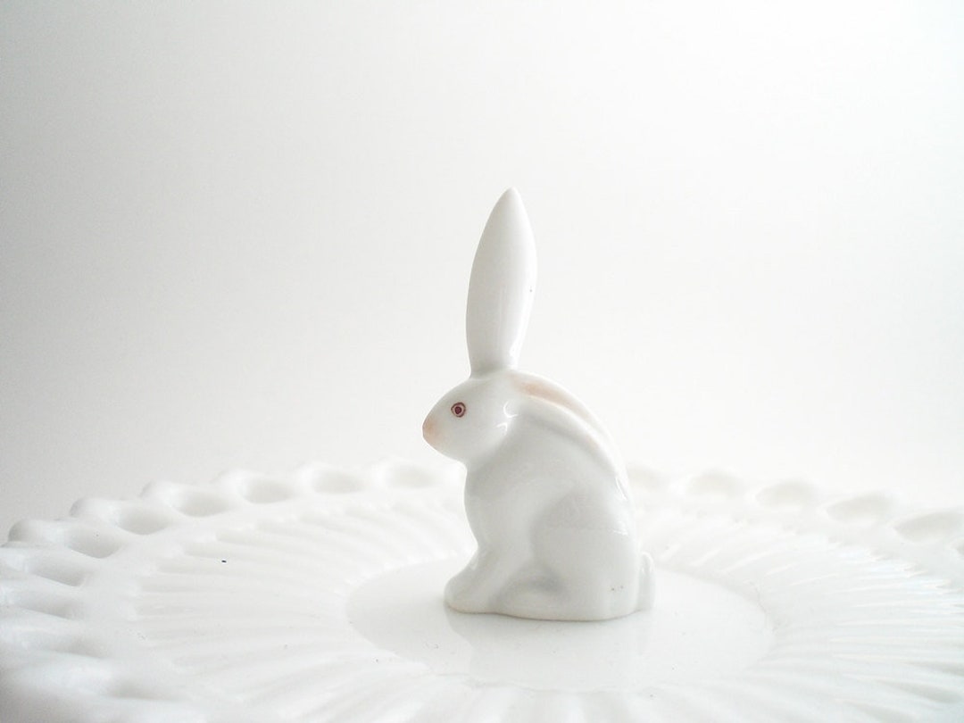 Miniature Herend Rabbit Figurine. White Hungarian Porcelain, A Cute ...