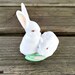 Herend Rabbit Figurines Porcelain Bunnies With Corn Red Eyed - Etsy