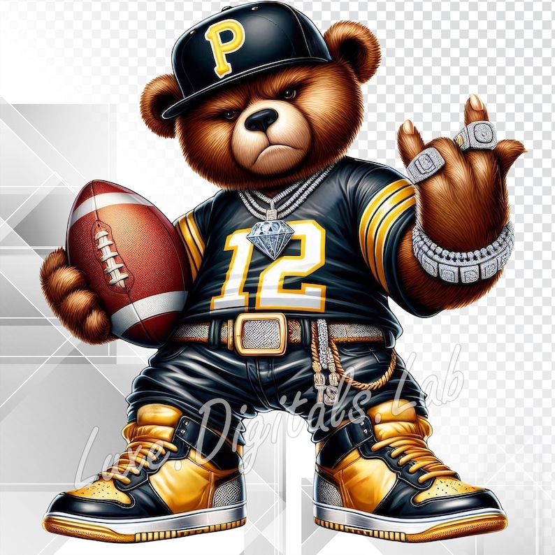 Pittsburgh Teddy Bear Png Hip Hop Teddy Bear Png Cool Gangsta