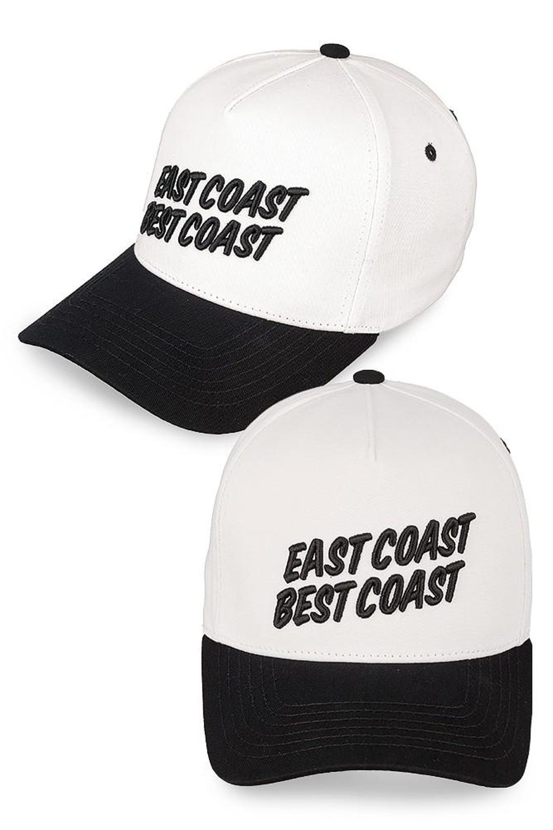 East Coast Best Coast Letter Embroidered Cotton Trucker Snapback Cap - Etsy