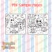 Coloring Book Adult & Kids, 20 Pages Spooky Creepy Friends Bold Easy ...