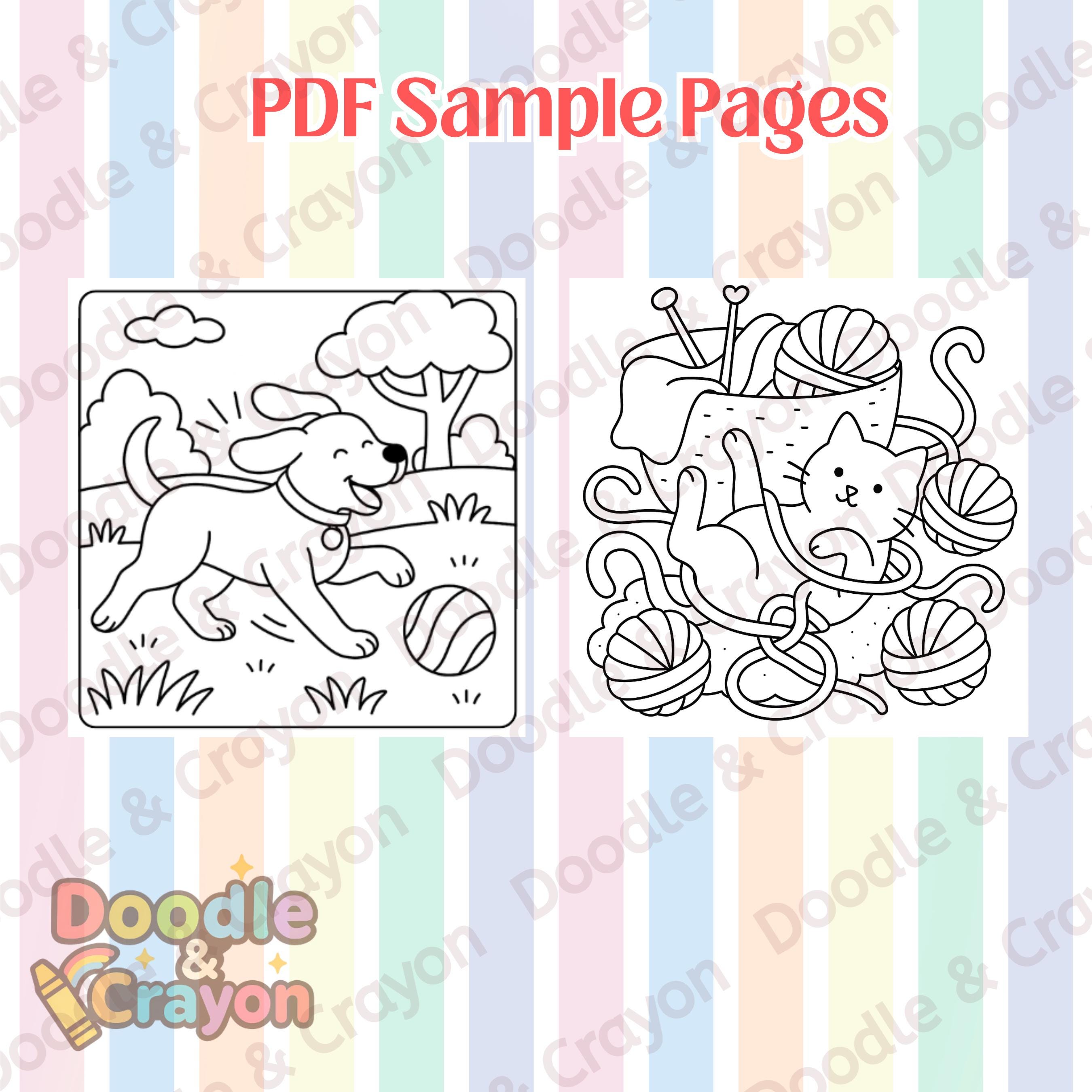 Coco Wyo Furry Friends Coloring Book for Kids and Adults, 15 Coloring ...