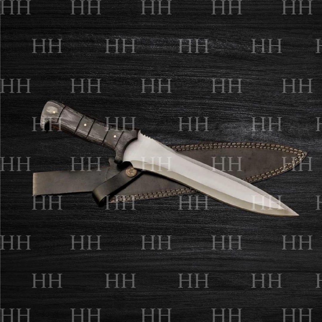 Handmade RE4 Leon Kennedy's Knives, Spring Steel Bowie Knife, Gift for ...