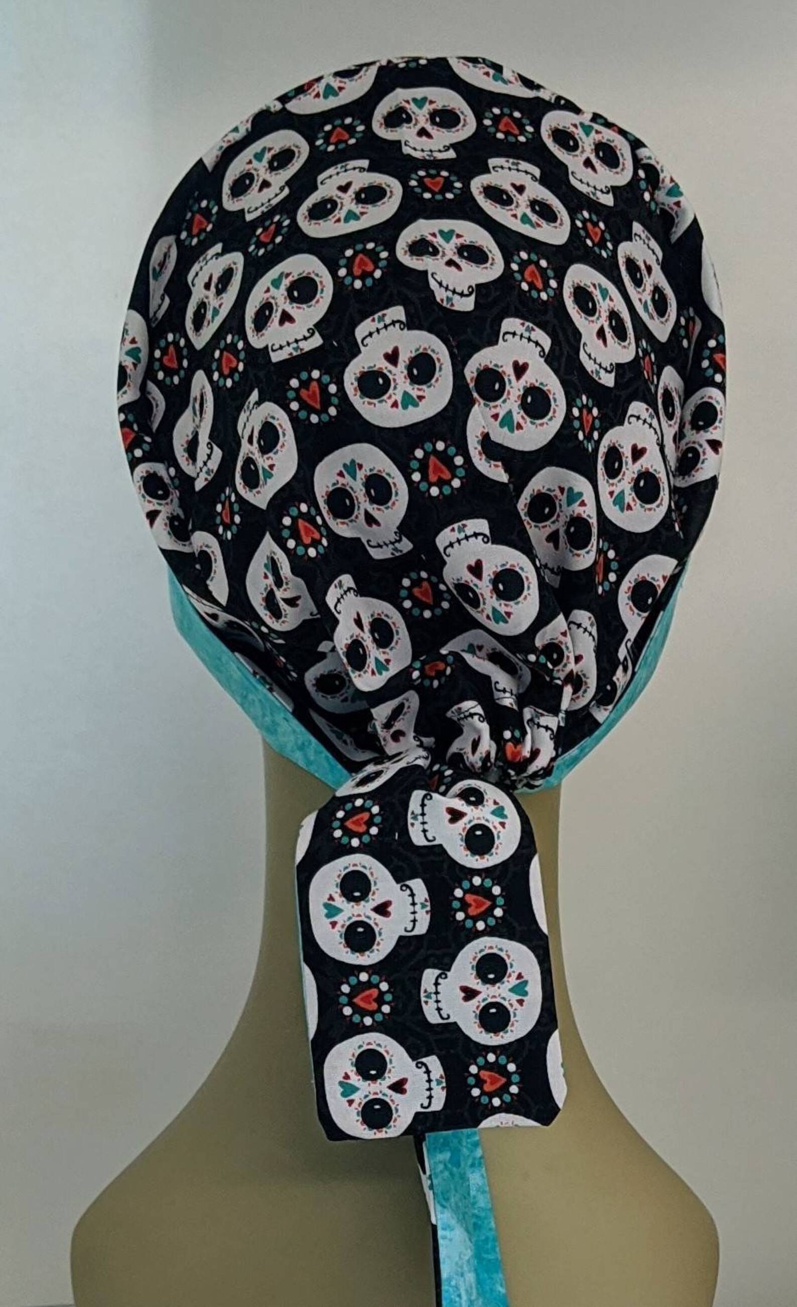 Sugar Skull Scrub Cap Ponytail Hybrid Surgeon Cap/mens and | Etsy