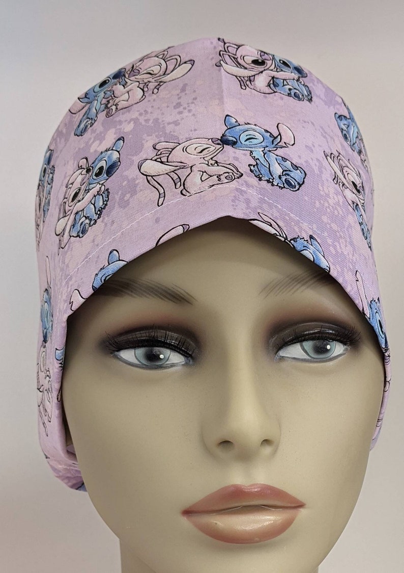 Stitch and Angel Scrub Cap.. Ponytail, Hybrid, Surgeon Cap, Mens - Etsy