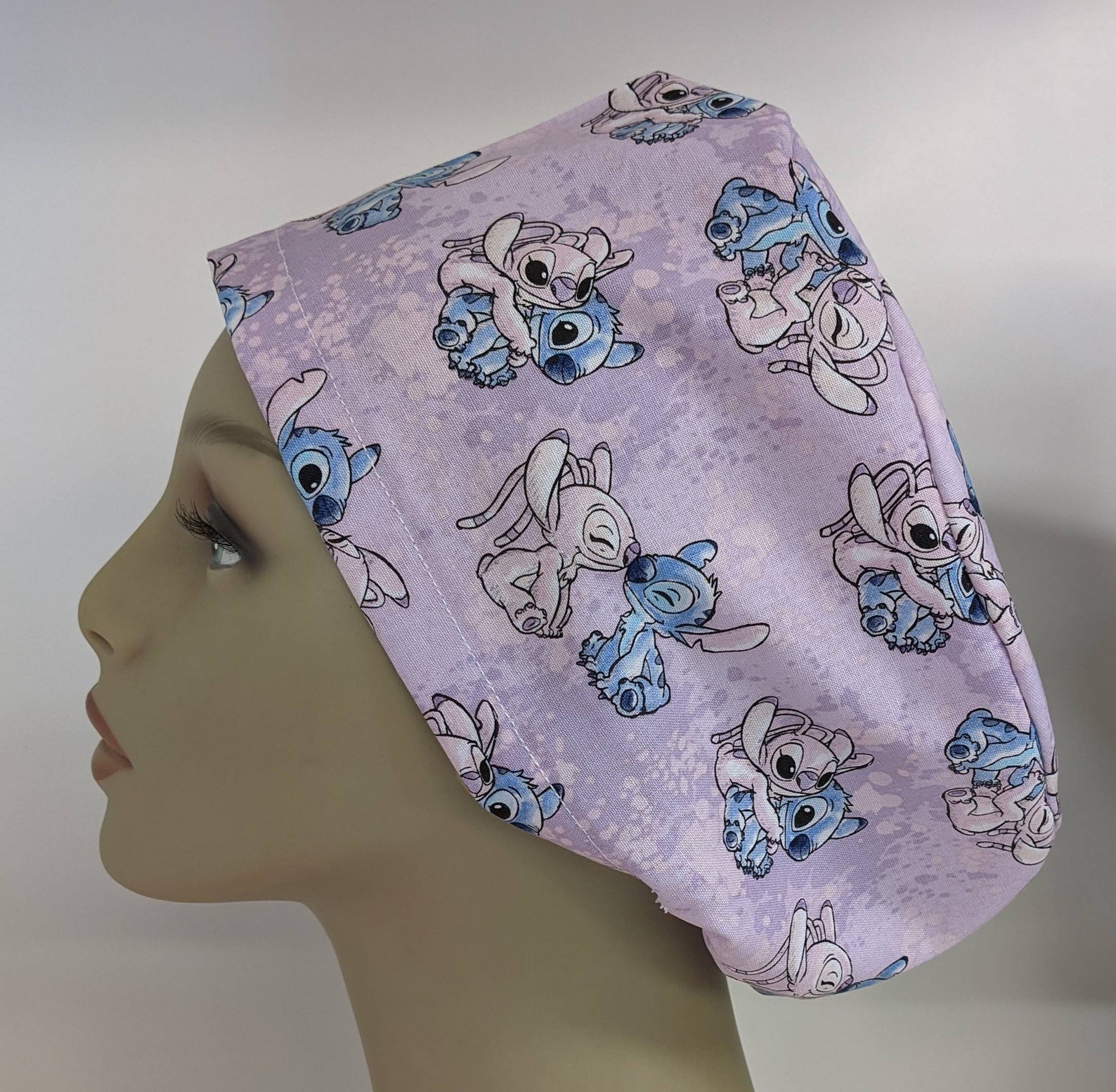 Stitch and Angel Scrub Cap.. Ponytail, Hybrid, Surgeon Cap, Mens - Etsy