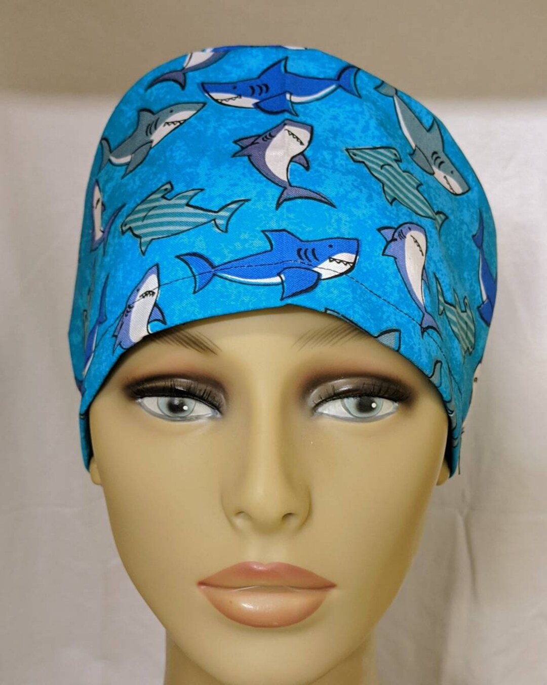 Sharks Scrub Hat, Ponytail or Hybrid Style - Etsy