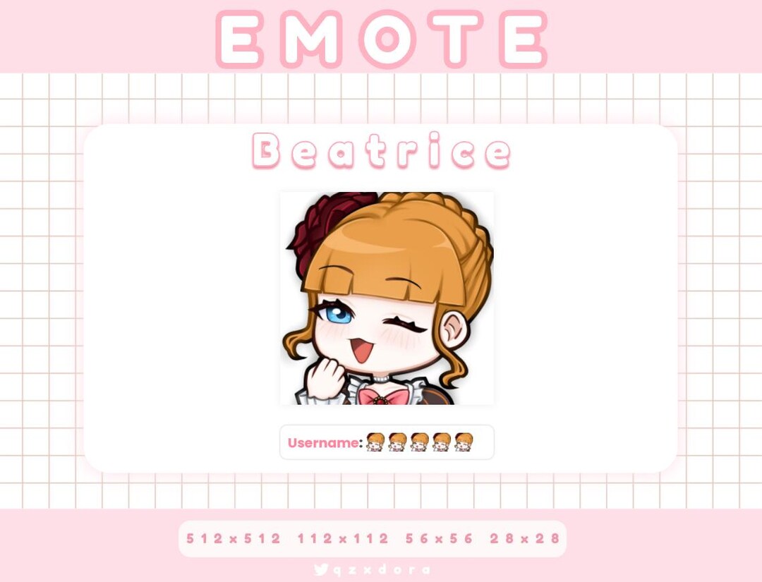 Umineko Beatrice Single Emote for Twitch and Discord - Etsy