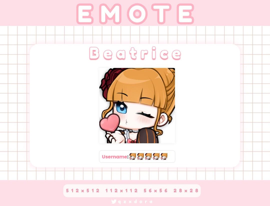 Umineko Beatrice Single Emote for Twitch and Discord - Etsy