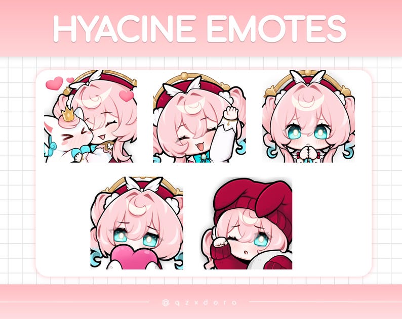 Hyacine Emotes | Honkai Star Rail | Discord Emotes | Twitch Emotes ...