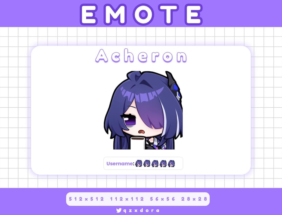 Acheron Emote | Honkai Star Rail | Discord Emote | Twitch Emote ...