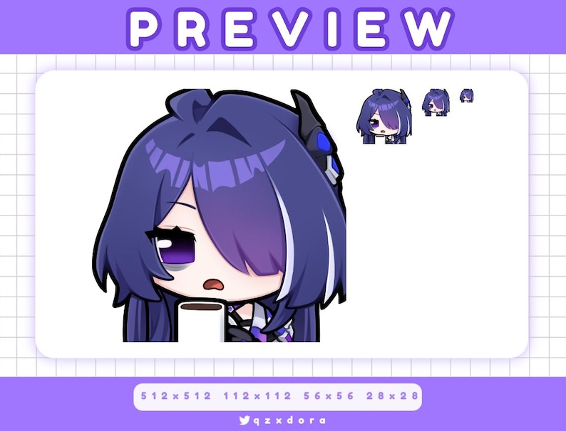 Acheron Emote | Honkai Star Rail | Discord Emote | Twitch Emote ...