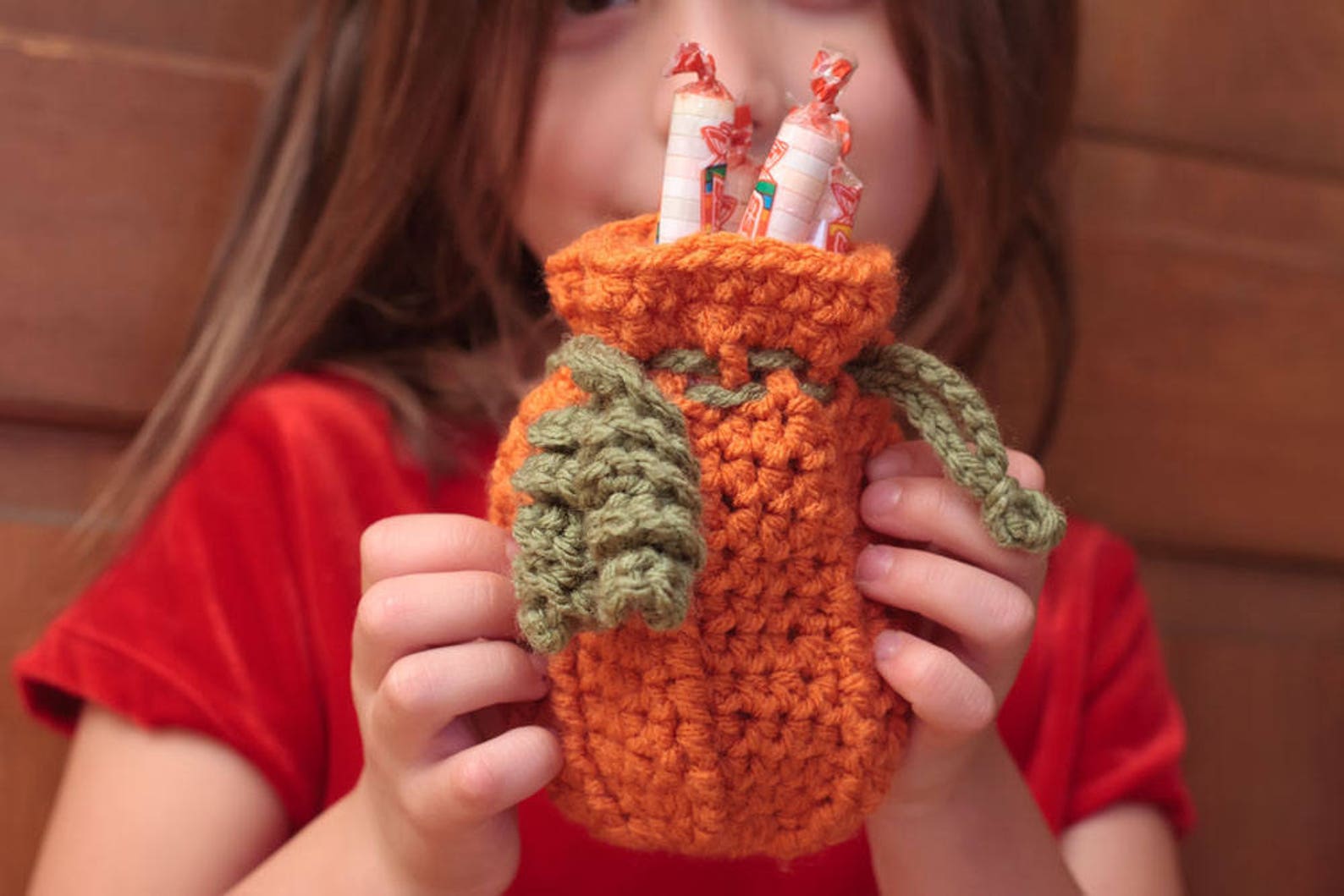 Crochet Pumpkin Pattern, Halloween Crochet, Pumpkin Drawstring Bag ...