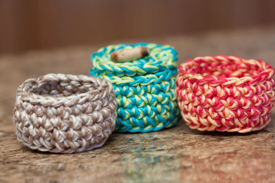 Tiny Crochet Basket Pattern, Jewelry Box, Crochet Ring Holder (72) - Etsy