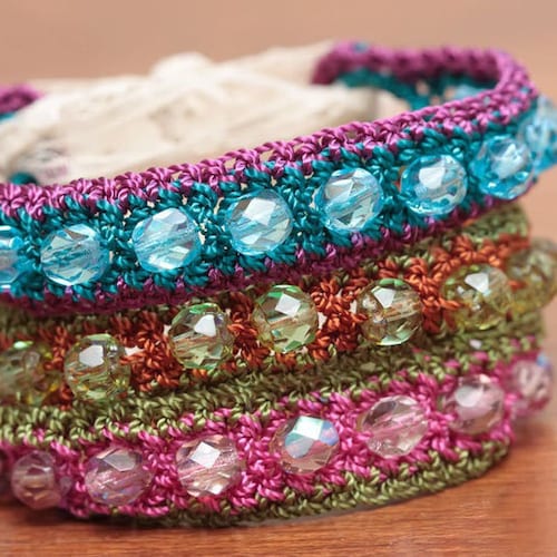 Pattern Crochet Beaded Bracelet Crochet Jewelry Titorial - Etsy