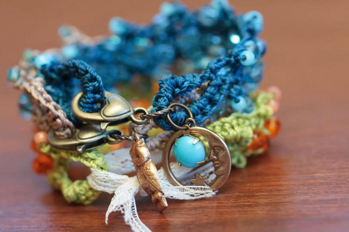 Boho Bracelet Tutorial, Beaded Jewelry Tutorial, Crochet With Beads ...