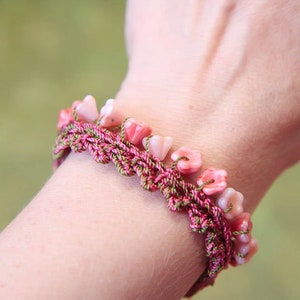 Crochet Jewelry Tutorial, Beaded Jewelry Making, Crochet Bracelet ...