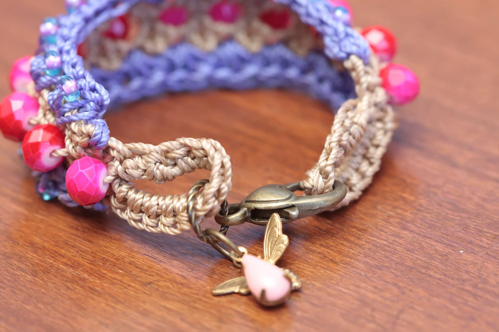 Crochet Jewelry Tutorial, Step by Step Instruction, Beaded Bracelet ...