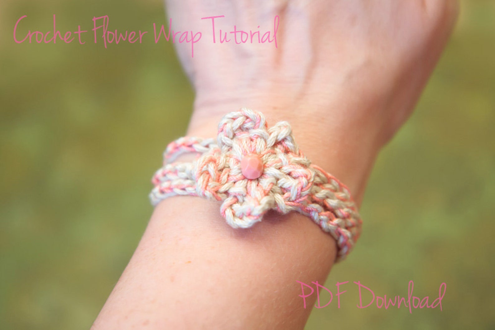 Crochet Wrap Bracelet Pattern, Crochet Necklace Tutorial, Crochet ...