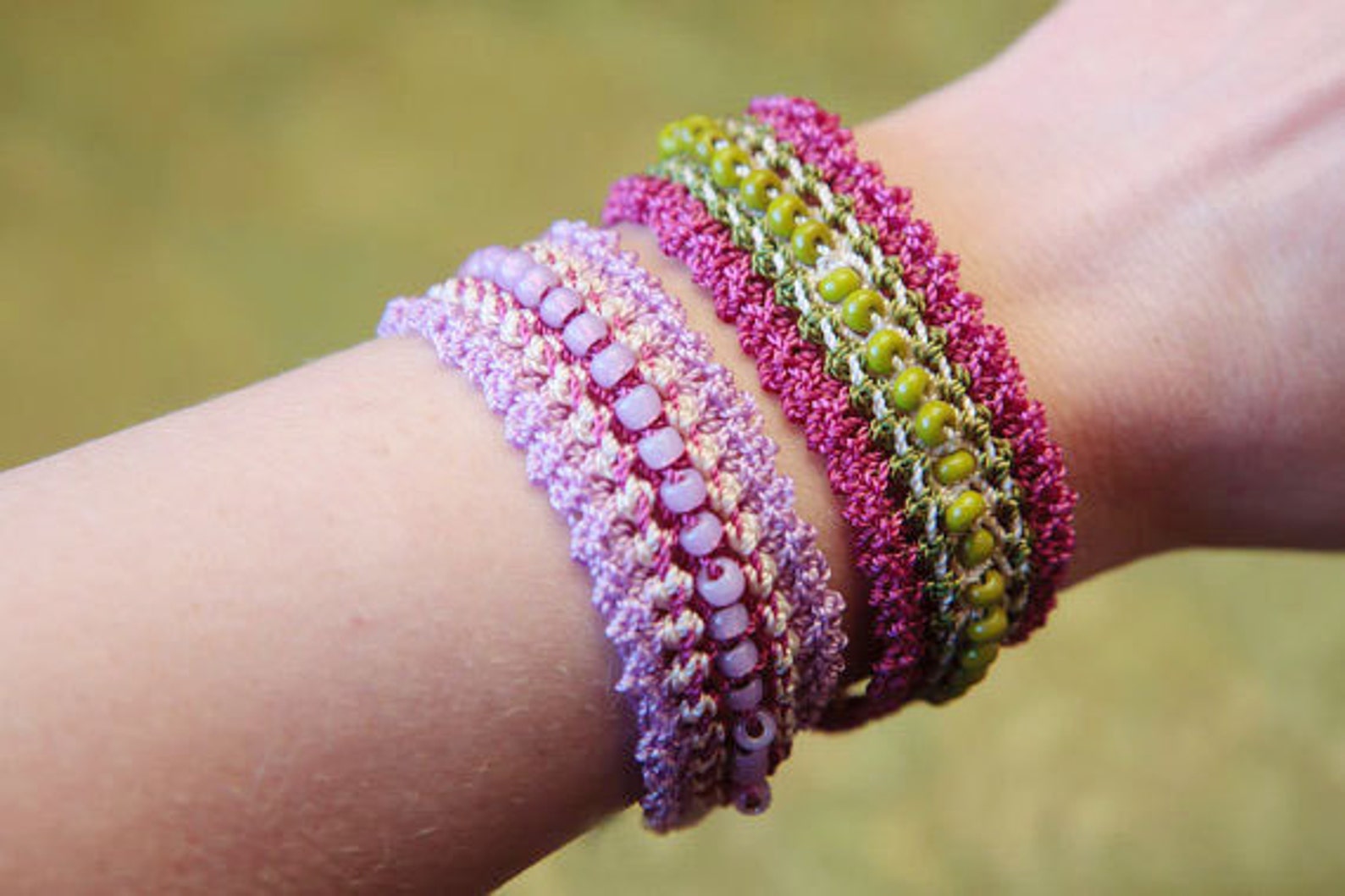 Jewelry Pattern, Beaded Crochet Bracelet Tutorial, Crochet Jewelry ...