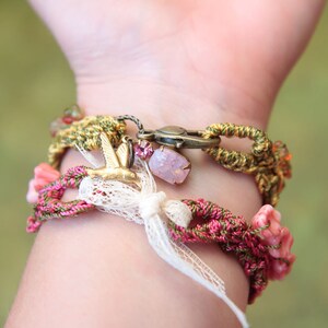 Crochet Jewelry Tutorial, Beaded Jewelry Making, Crochet Bracelet ...