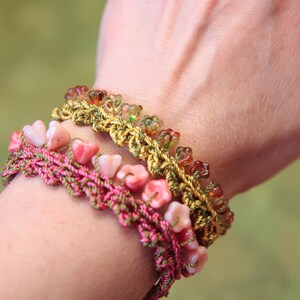 Crochet Jewelry Tutorial, Beaded Jewelry Making, Crochet Bracelet ...