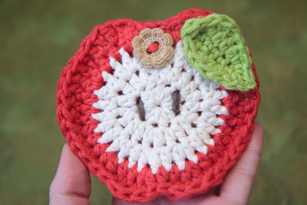 Crochet Apple Pattern, Crochet Coin Pouch, Crochet Change Purse Pattern ...