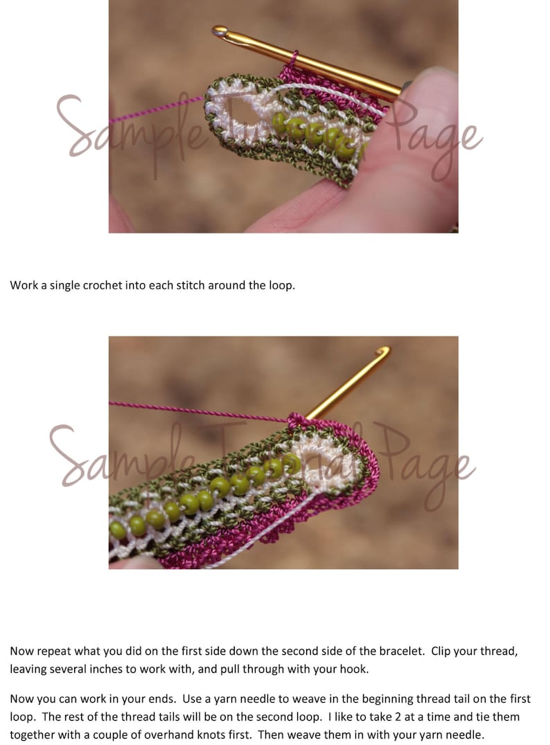 Jewelry Pattern, Beaded Crochet Bracelet Tutorial, Crochet Jewelry ...