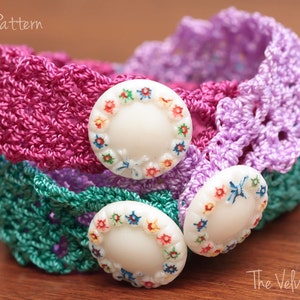 Crochet Cuff Bracelet Pattern, Step by Step Instructions, Jewelry ...