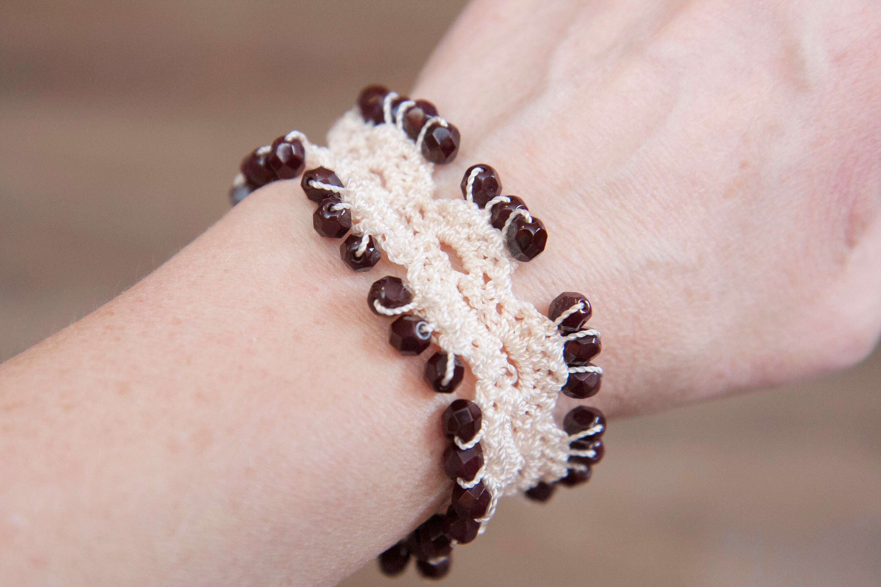 Crochet Pattern, Beaded Jewelry Tutorial, Crochet Bead Bracelet Pattern ...