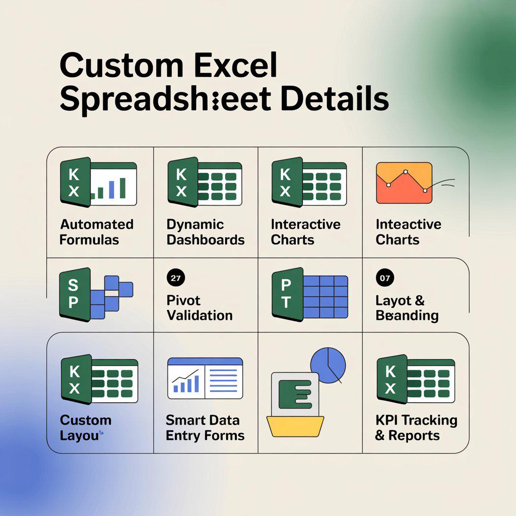 Custom Spreadsheet Google Sheets & Excel | Made to Order Template ...