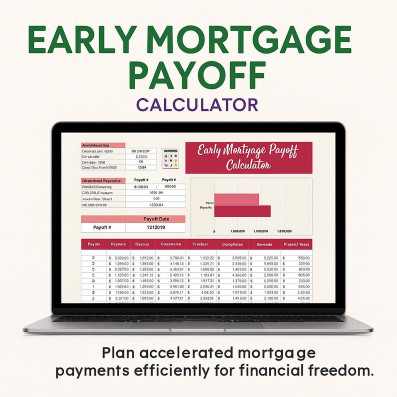 Early Mortgage Payoff Calculator Template – Excel & Google Sheets ...