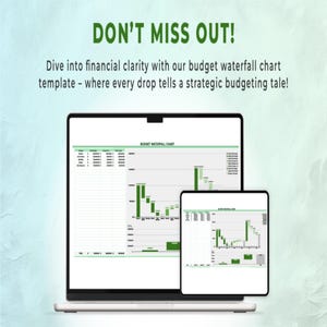 Budget Waterfall Chart Template | Financial Variance Analysis, Expense ...