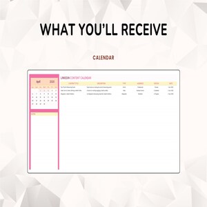 Linkedin Content Calendar Template | Social Media Post Planner ...