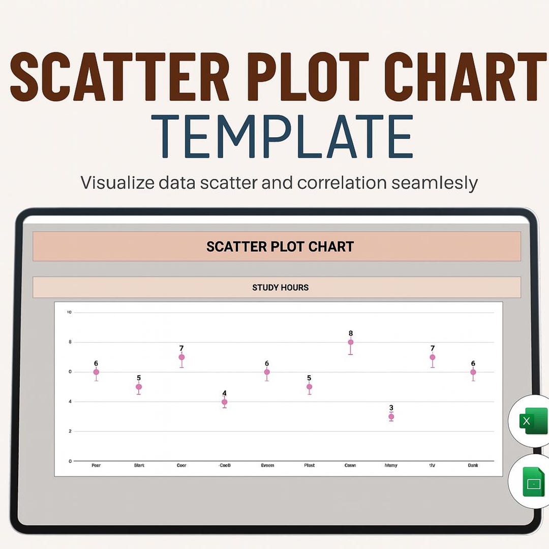 Scatter Plot Chart Template Excel Google Sheets Interactive Data Visualization XY Graph Trend ...