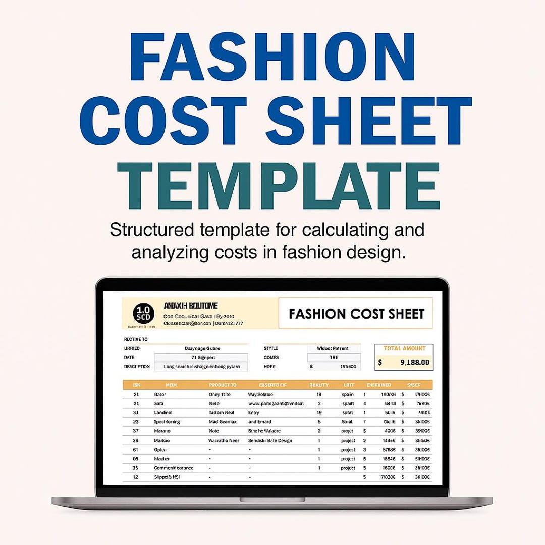 Fashion Cost Sheet Template Excel & Google Sheets | Garment Pricing ...