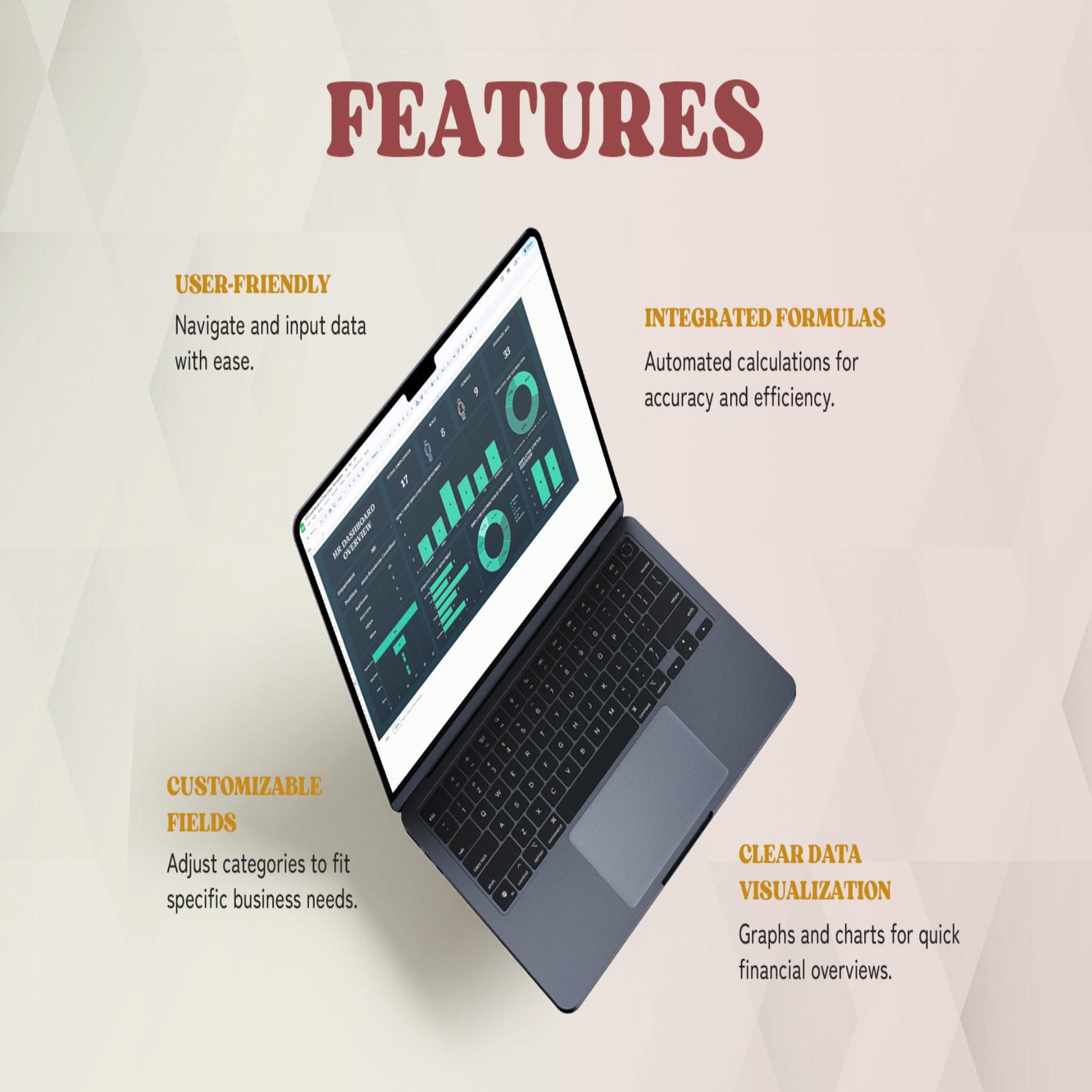 HR Dashboard Overview Template Excel Google Sheets – HR KPI Summary ...