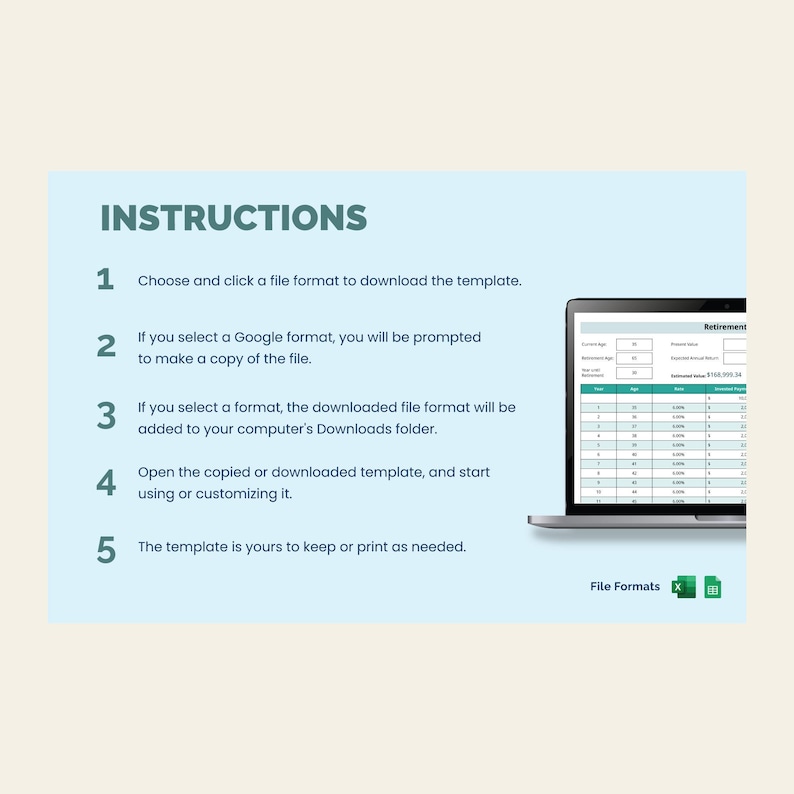 Retirement Savings Calculator Template | Excel & Google Sheets Planner ...