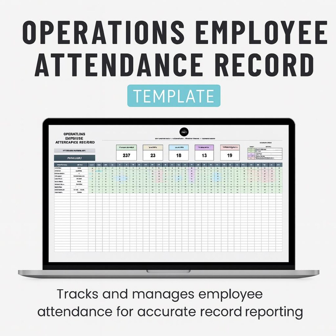 Operations Employee Attendance Record Template • Excel & Google Sheets ...