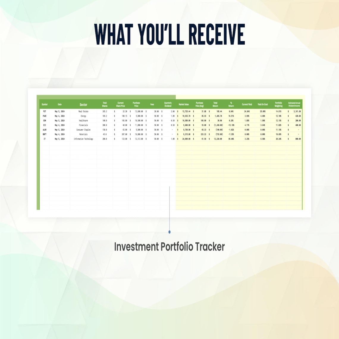 Financial Investment Portfolio Dashboard Template | Stocks, Assets ...