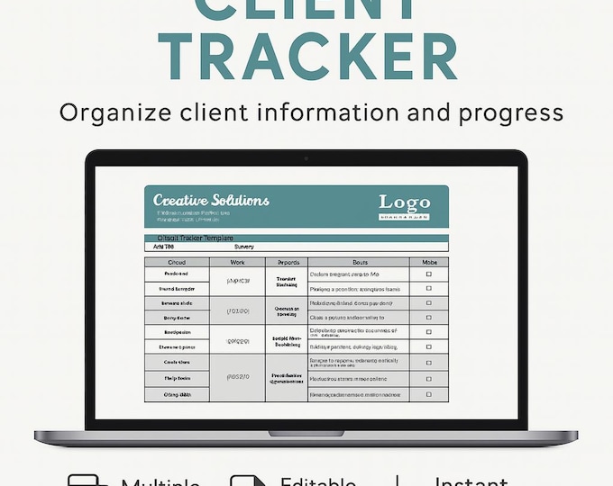 CRM Excel Template | Client Tracker Spreadsheet | Customer Relationship ...