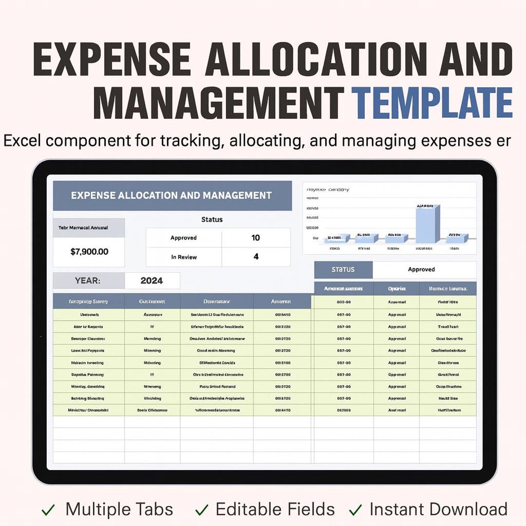 Expense Allocation & Management Template – Excel and Google Sheets ...