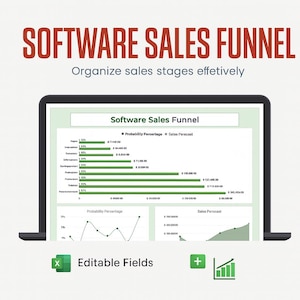 Software Sales Funnel Template – Excel & Google Sheets Lead-to-customer ...