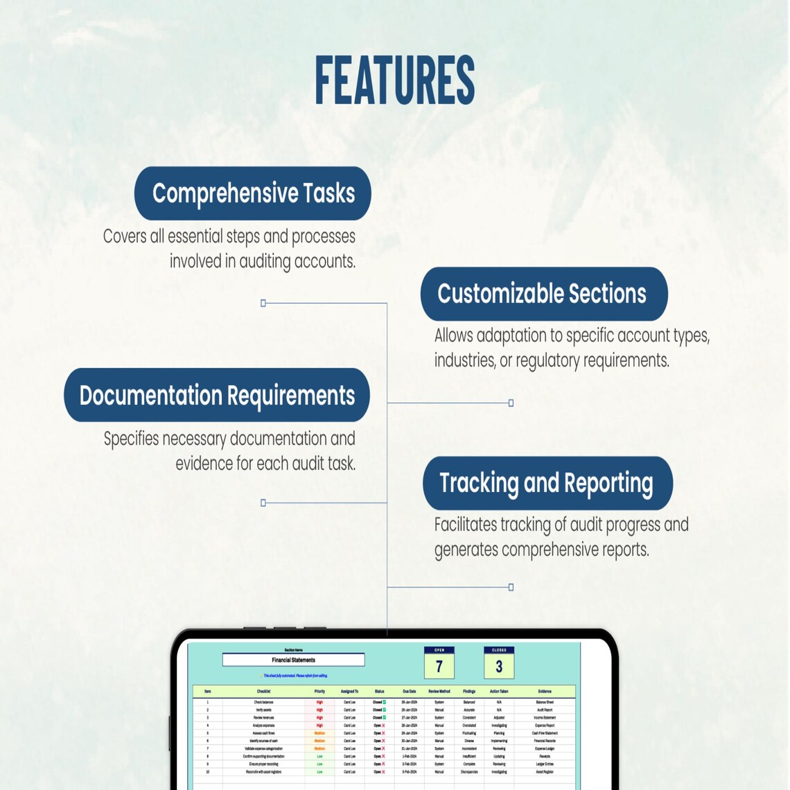 Account Audit Checklist Template | Business Audit Spreadsheet ...
