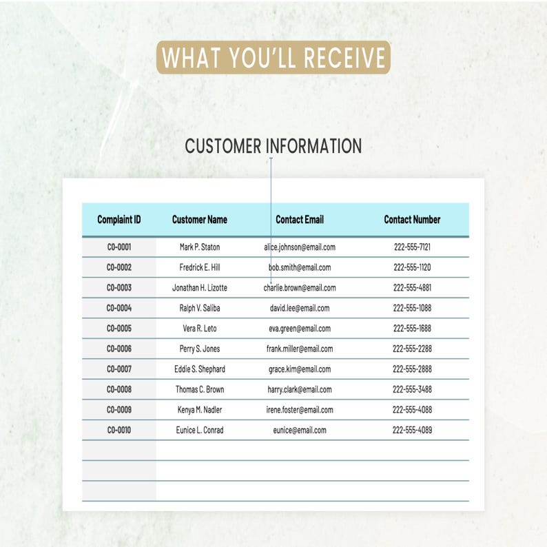 Operations Customer Complaint Tracking Template • Excel & Google Sheets ...