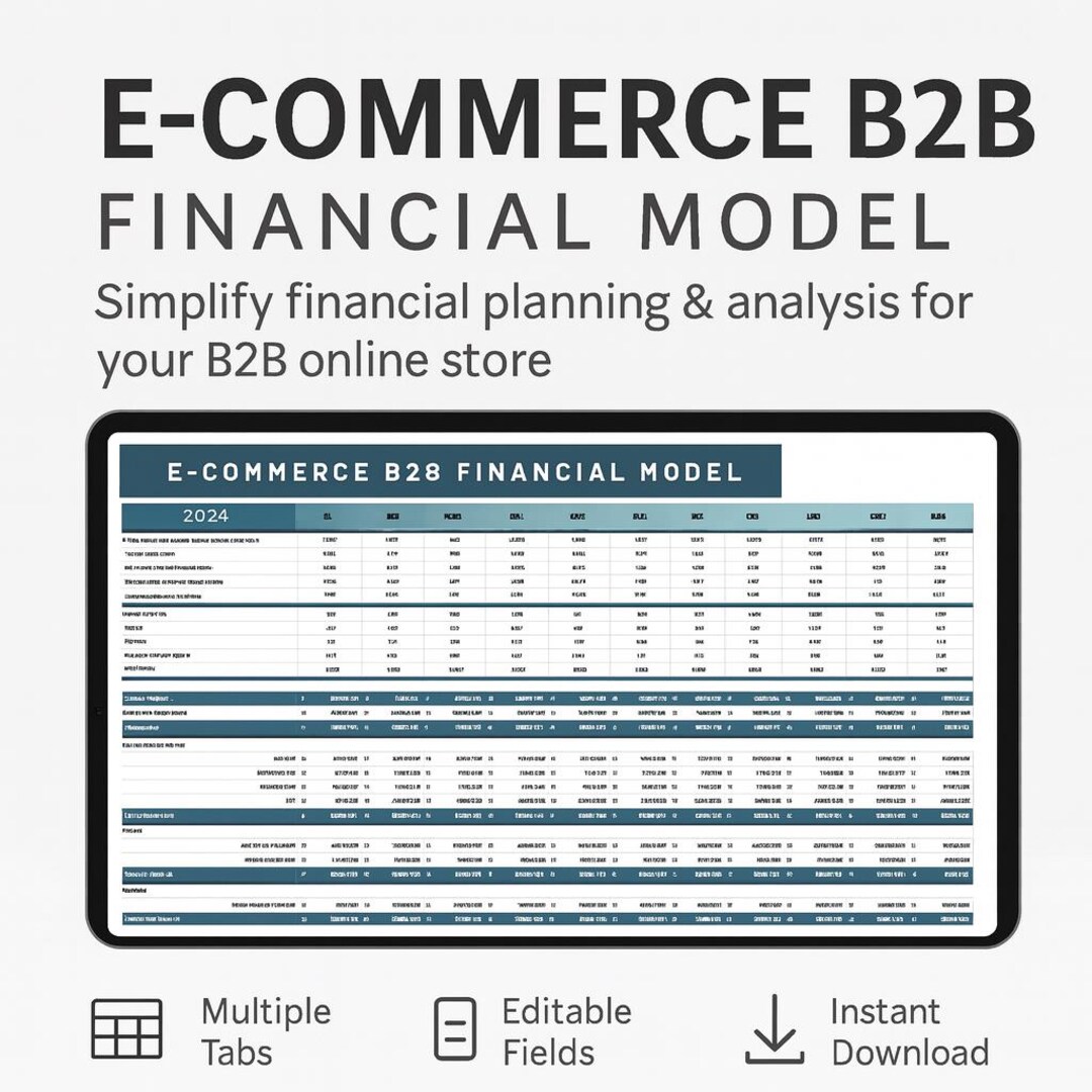 Ecommerce B2B Financial Model Template Excel | Business Revenue ...