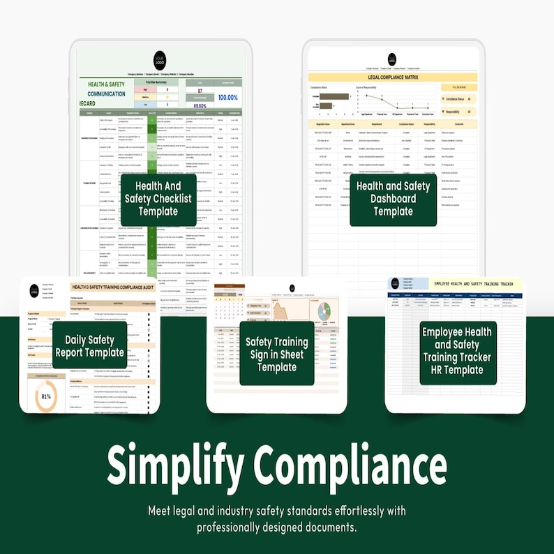 40+ Health and Safety Templates Excel & Printable | Workplace Safety ...